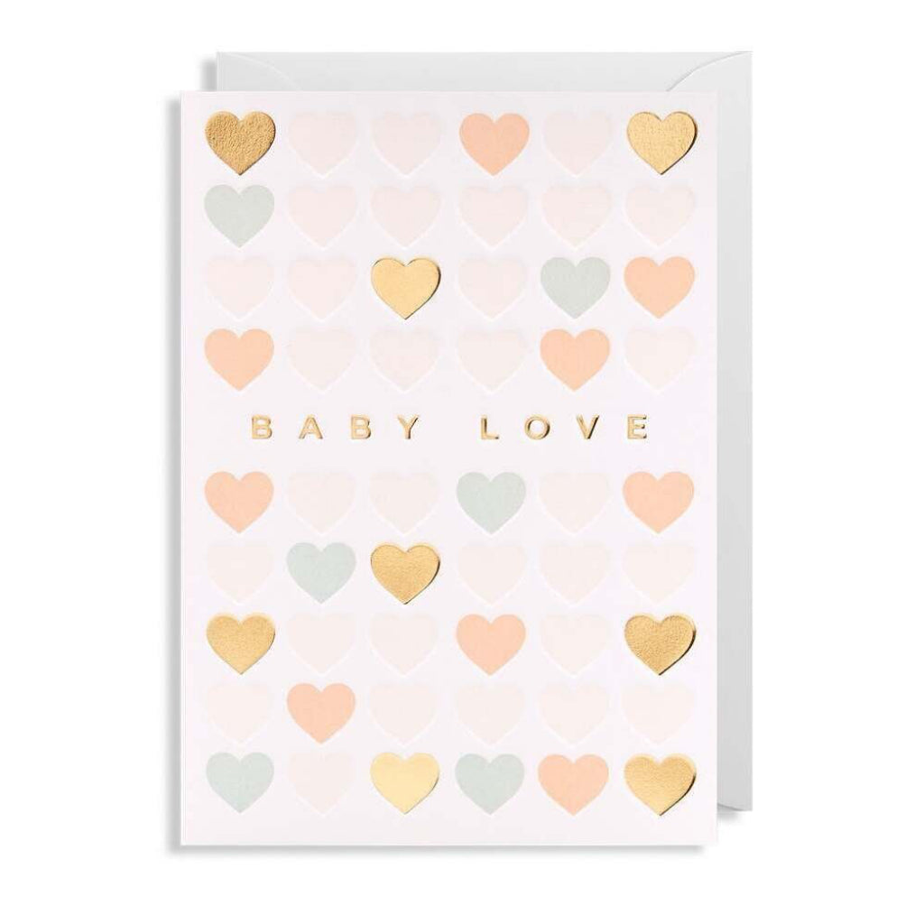 Baby Love Hearts Mini Card | Lagom Design – Outer Layer