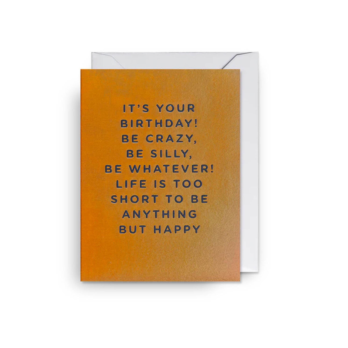 Be Silly Mini Birthday Card Lagom Design Outer Layer