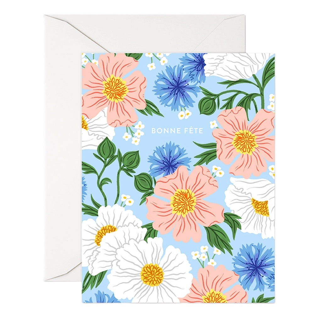 Bonne Fete French Birthday Card | Linden Paper Co. – Outer Layer