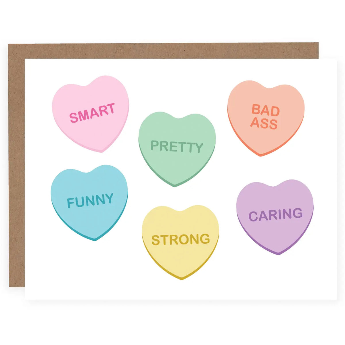 Candy Heart Compliments Card | Pretty By Her – Outer Layer