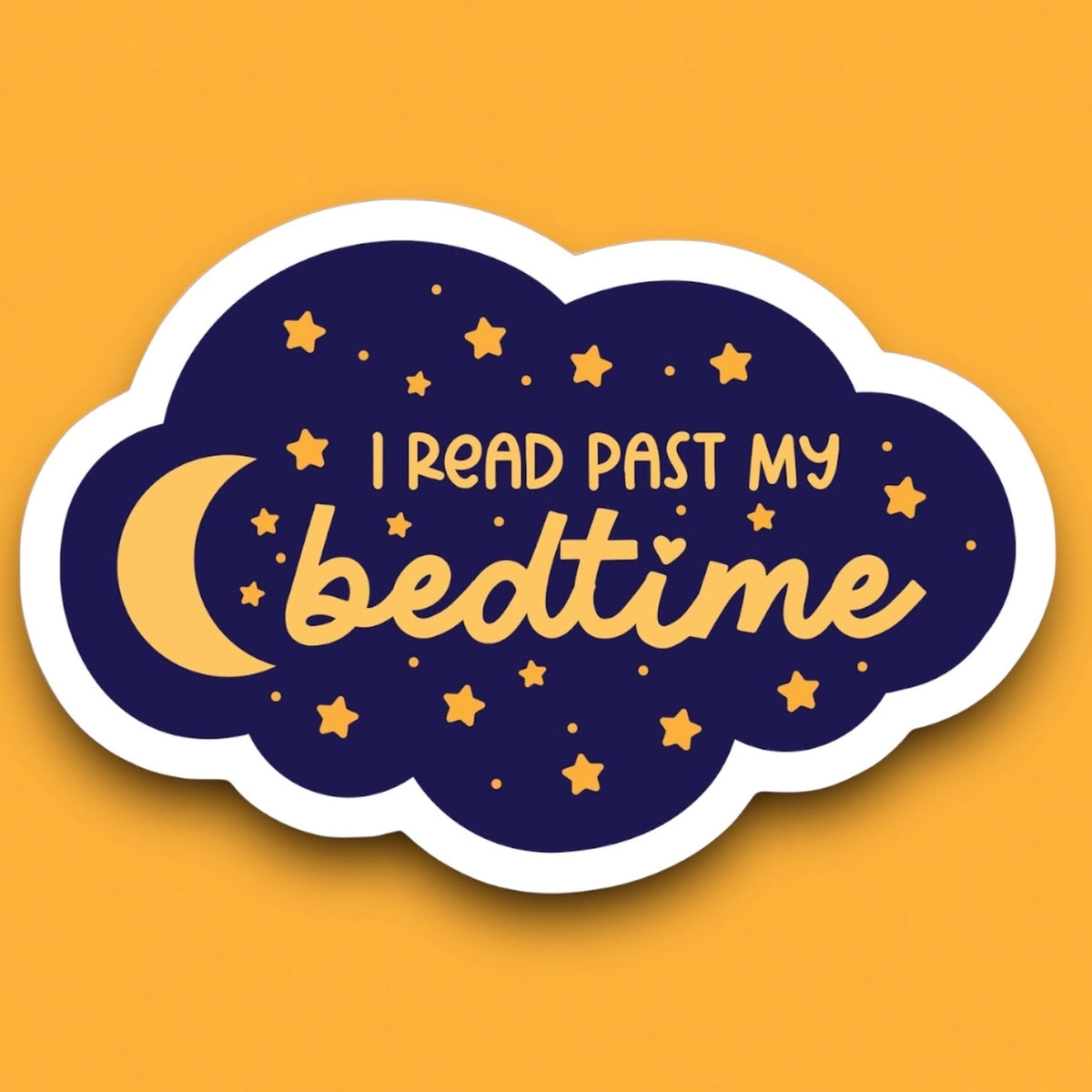 I Read Past My Bedtime Sticker | Ace the Pitmatian Co – Outer Layer