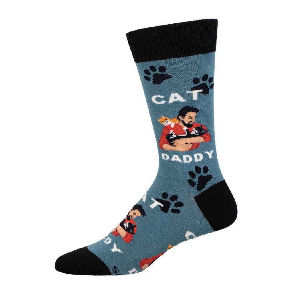 Men's Cat Daddy Socks Blue | SockSmith – Outer Layer