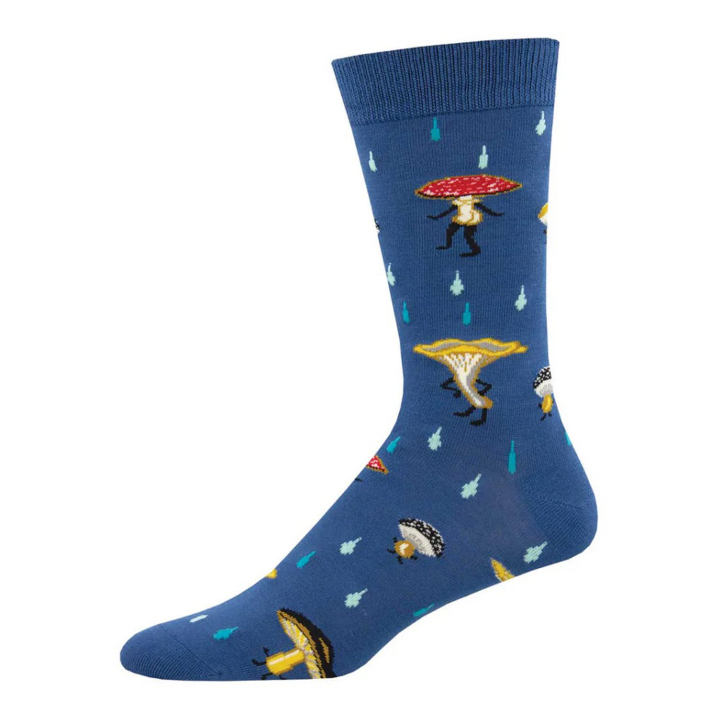 Men's Fungi Fun Guys Socks Blue | SockSmith – Outer Layer