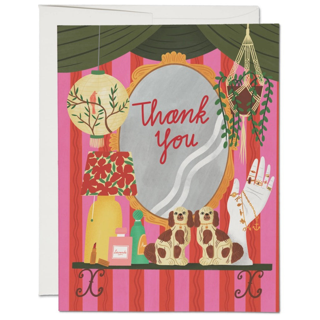Mirror Mirror Thank You Card | Red Cap Cards – Outer Layer