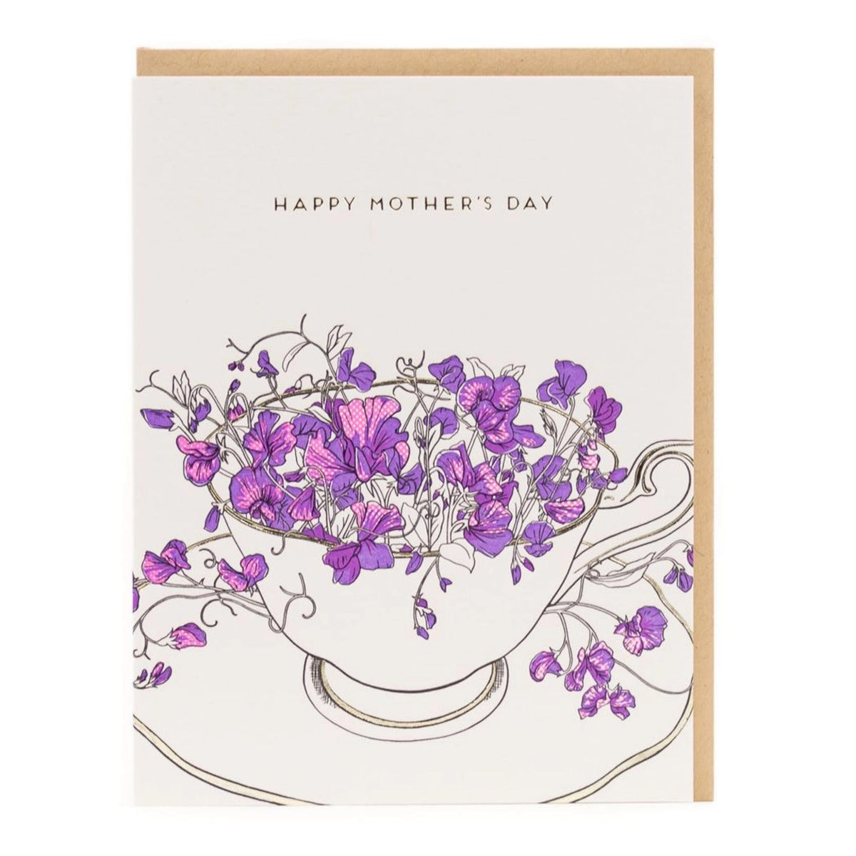 Mother's Day Teacup Card | Porchlight Press Letterpress – Outer Layer