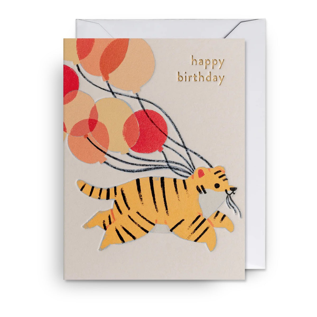 Tiger Mini Birthday Card Lagom Design Outer Layer