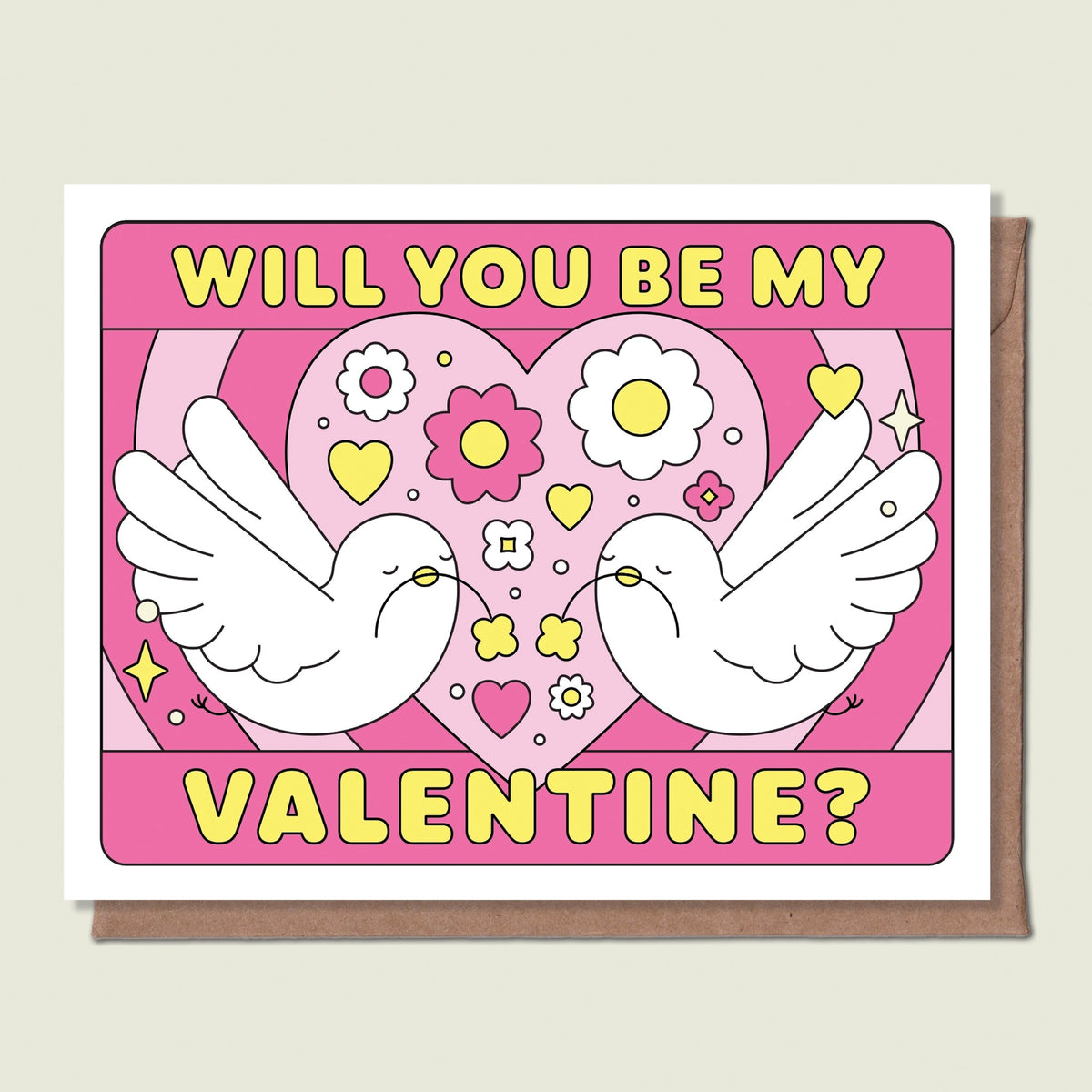 Will You Be My Valentine Greeting Card | Epée Lapin Studio – Outer Layer