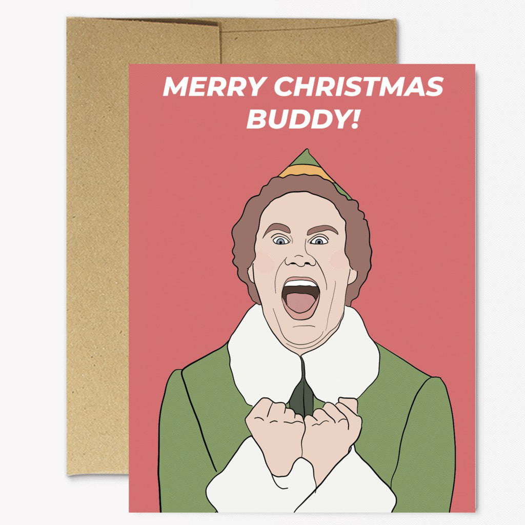 Buddy The Elf Christmas Card by Party Mountain Paper – Outer Layer