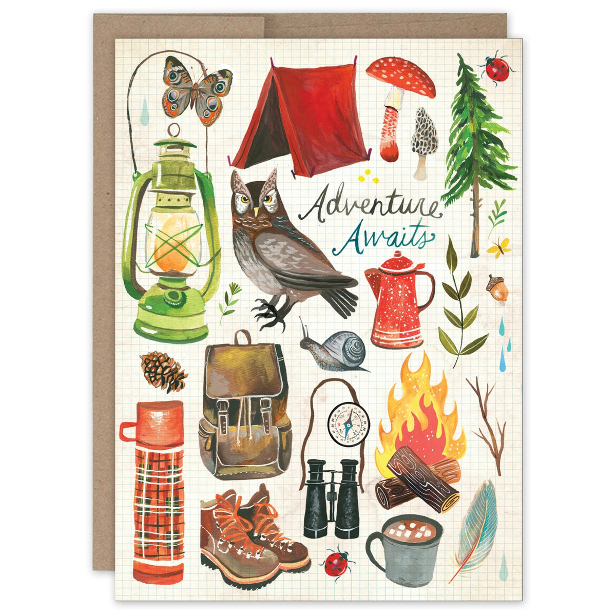 Adventure Awaits Camping Birthday Card | Biely & Shoaf – Outer Layer
