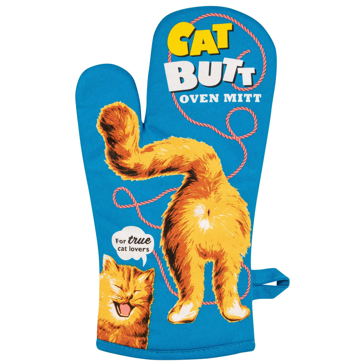 Cat Butt Oven Mitt Blue Q Outer Layer