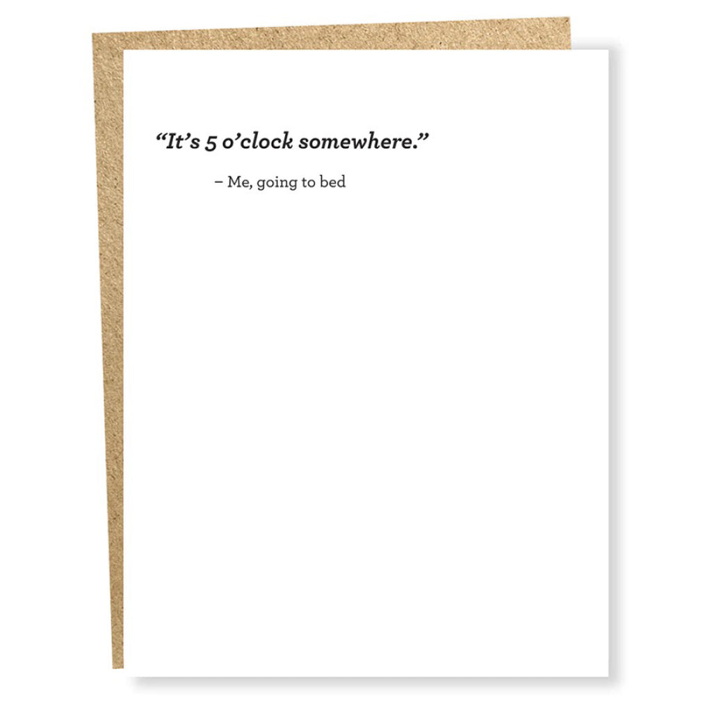 Five O'Clock Card | Sapling Press – Outer Layer
