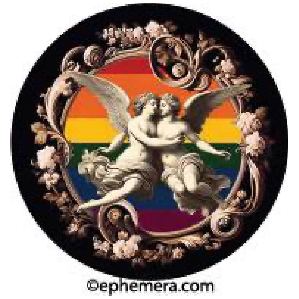 Gay Angels Round Magnet | Ephemera – Outer Layer