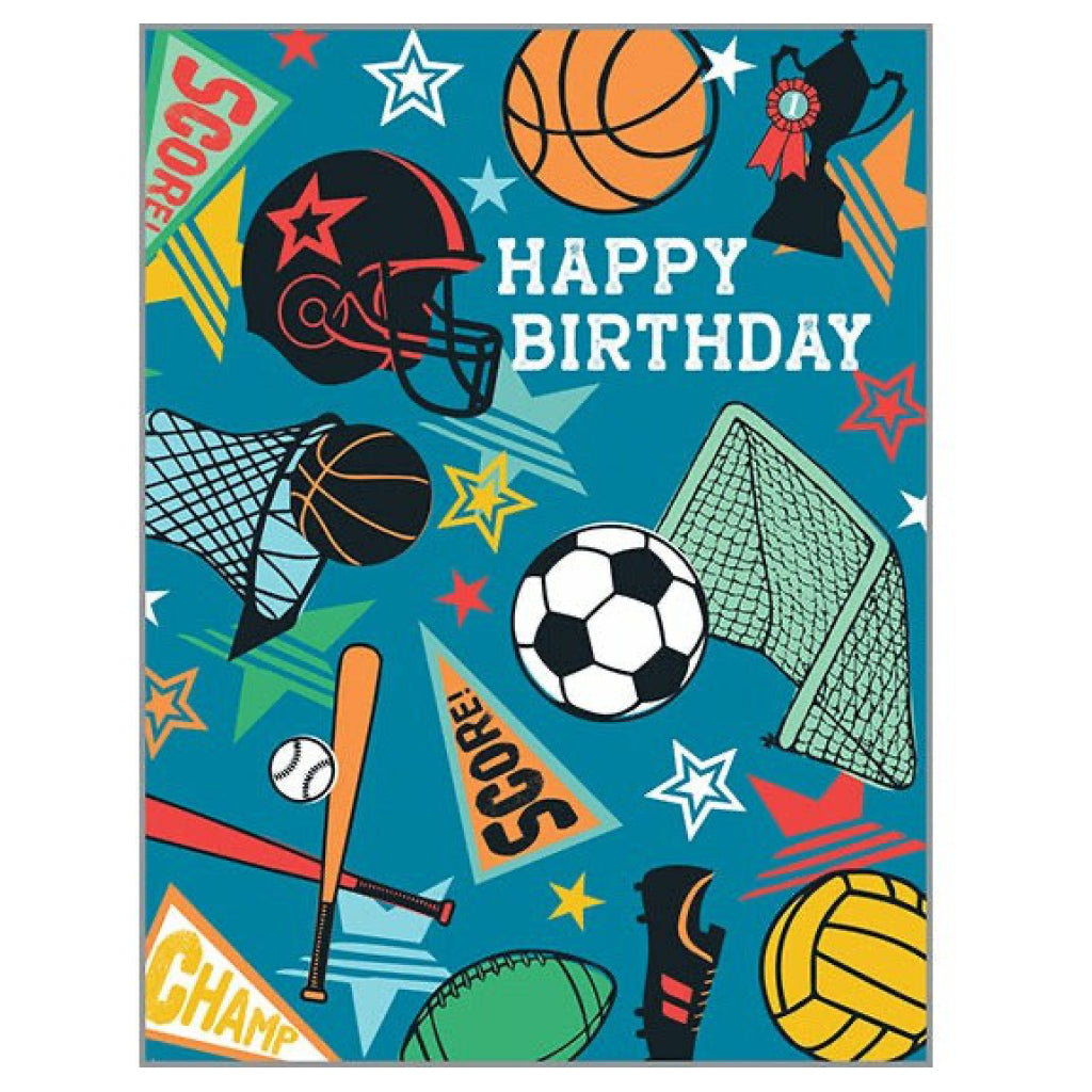 Happy Birthday Sports Stuff Card | Gina B Designs – Outer Layer