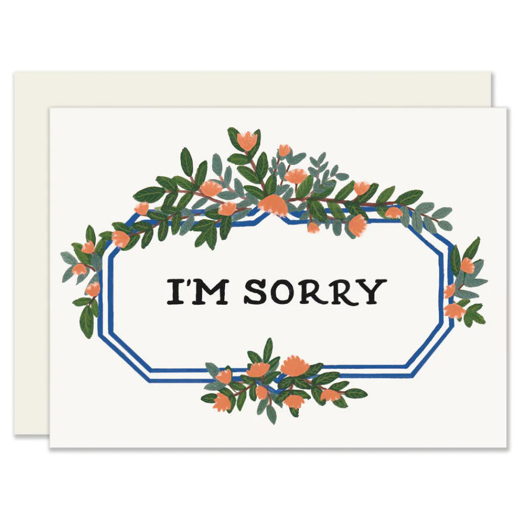 I'm Sorry Leafy Marquee Card | Slightly Stationery – Outer Layer I'm Sorry Leafy Marquee Card | Slightly Stationery – Outer Layer