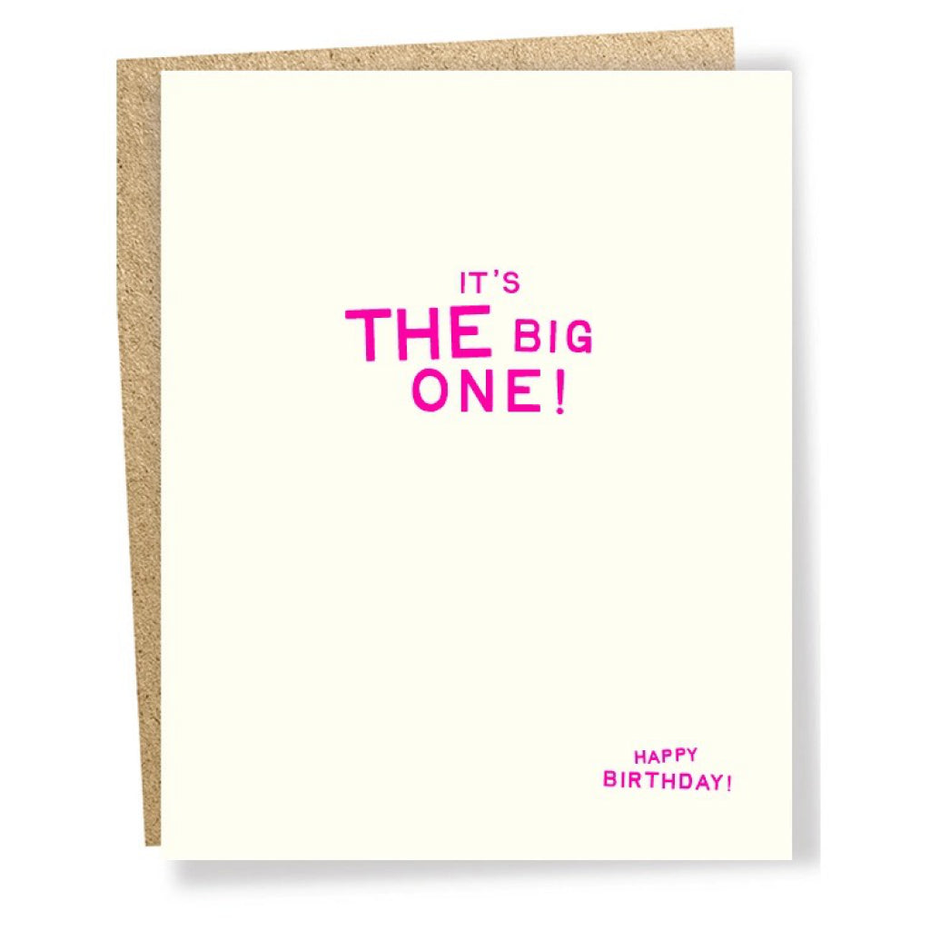 It's The Big One Birthday Card | Sapling Press – Outer Layer