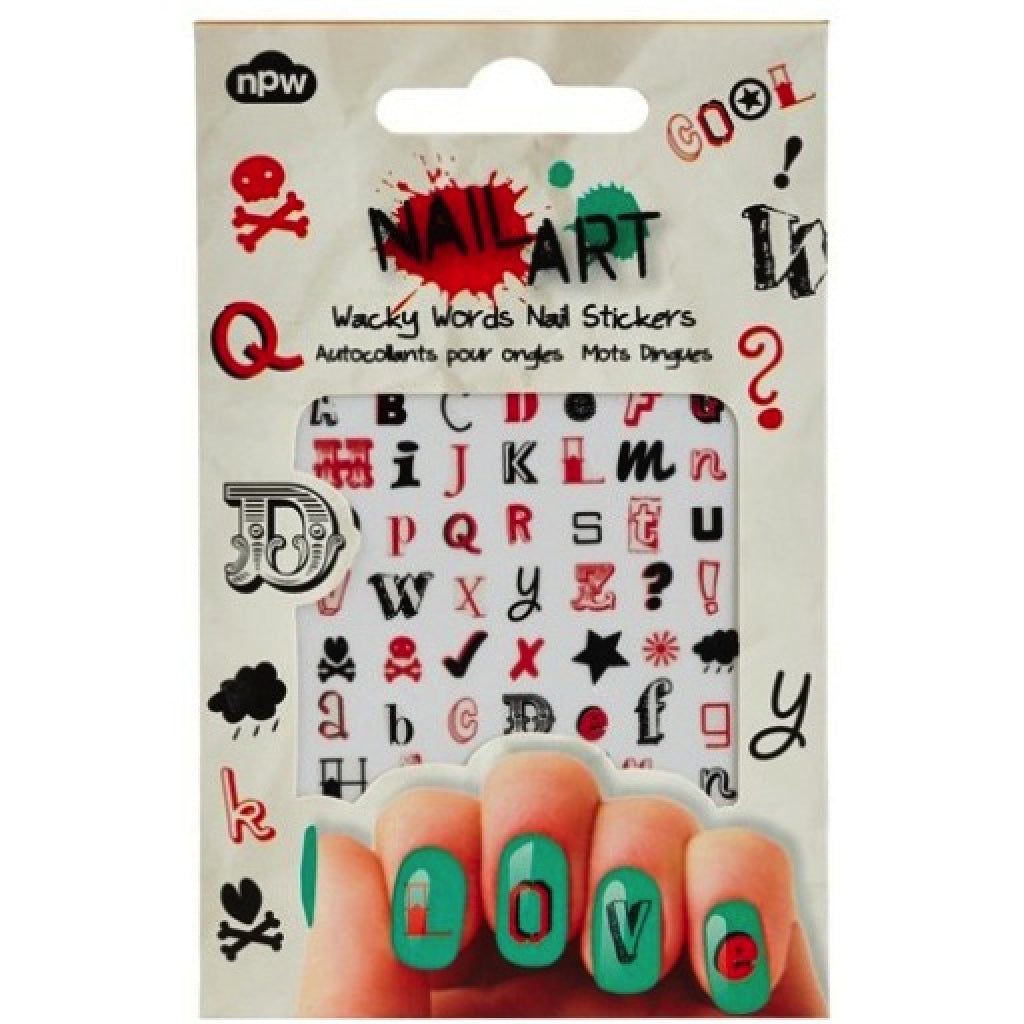Nail Art Stickers - Wacky Words by NPW - Outer Layer