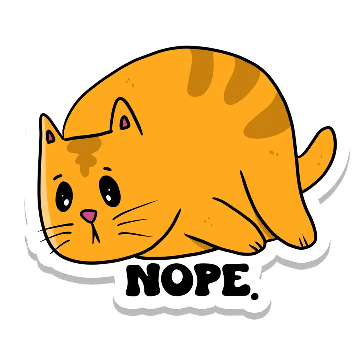 Nope Cat Vinyl Sticker | Rebel and Siren – Outer Layer