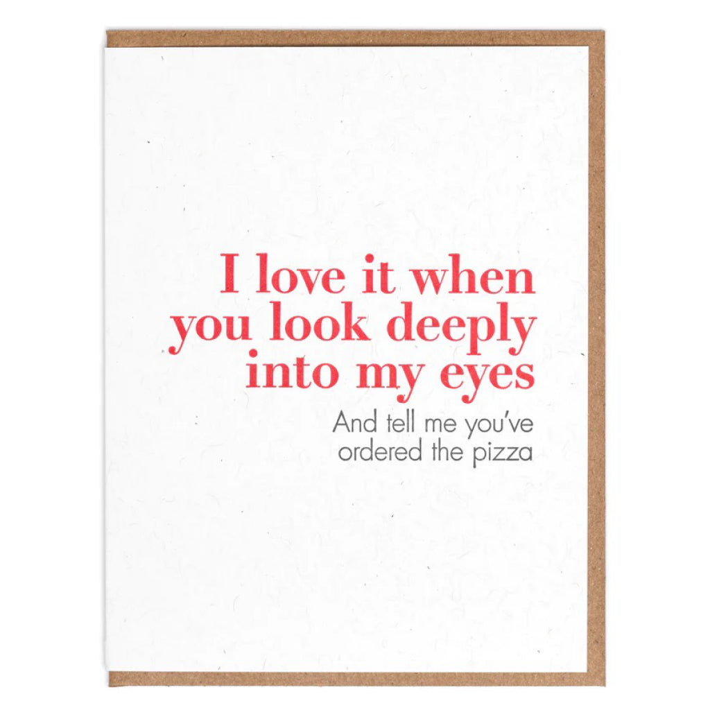Ordered The Pizza Love Card | Lady Pilot Letterpress – Outer Layer