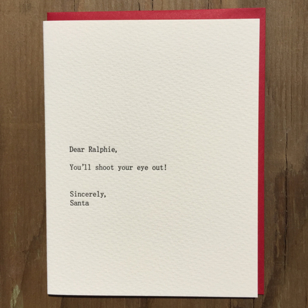 Ralphie/Santa Card by Sapling Press - Outer Layer