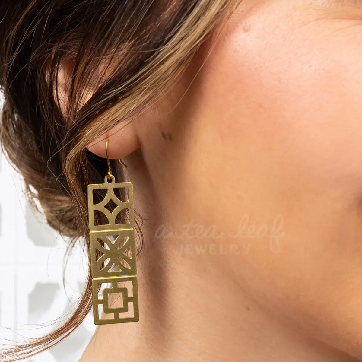Retro Breeze Blocks Earrings | A Tea Leaf Jewelry – Outer Layer