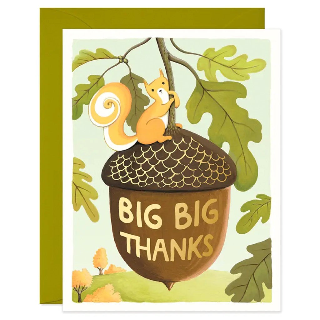 Squirrel Big Thanks Card Joojoo Paper Outer Layer