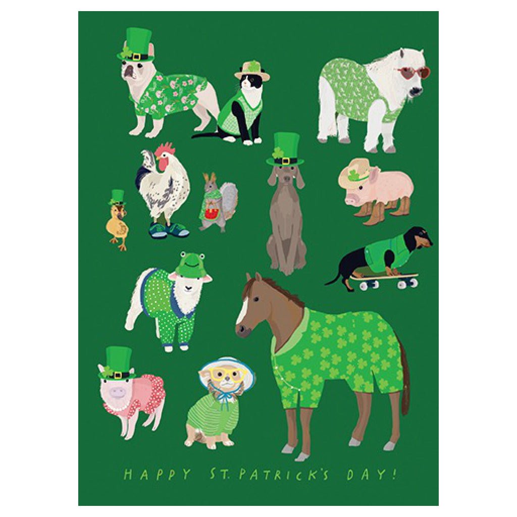 St. Patrick's Day Farm Animals Card | Calypso Cards – Outer Layer