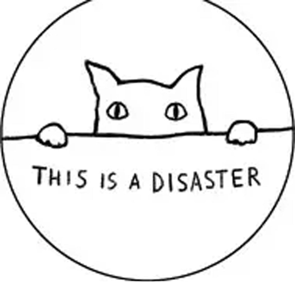 This Is A Disaster Round Magnet | Ephemera – Outer Layer