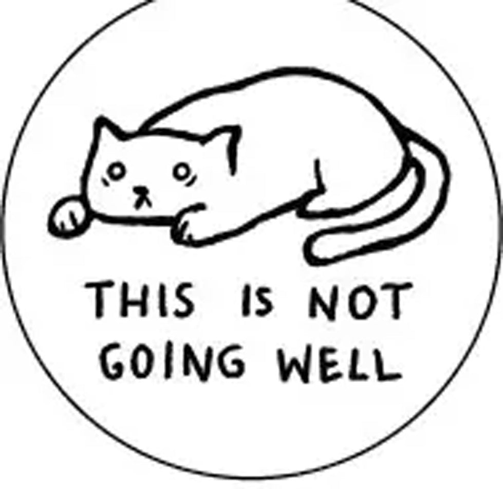 This Is Not Going Well Round Magnet | Ephemera – Outer Layer