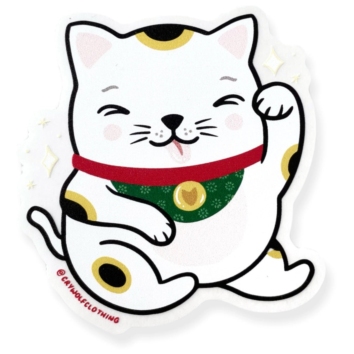 White Maneki Sticker | Crywolf – Outer Layer