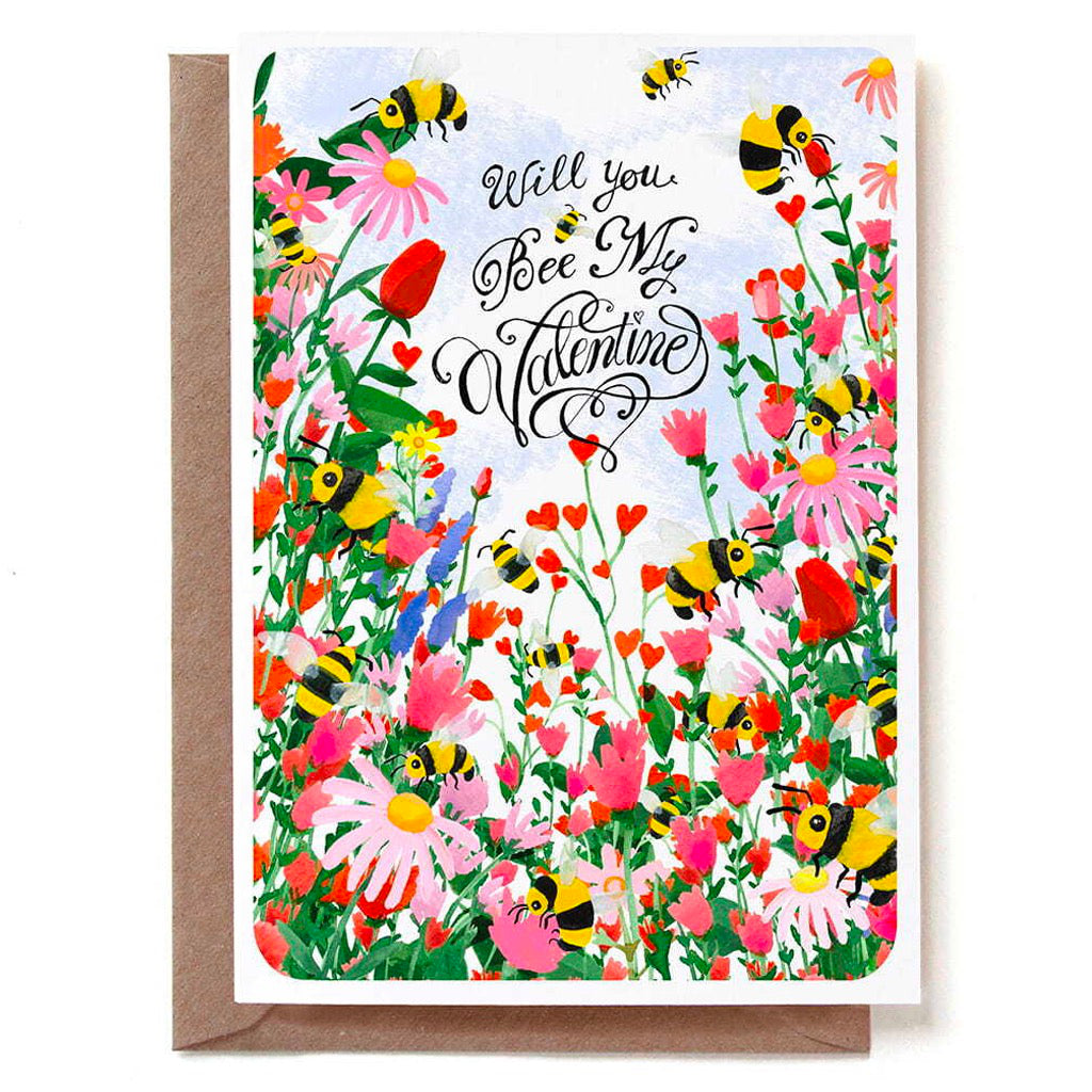 Will You Bee My Valentine Card | Reddish Design – Outer Layer