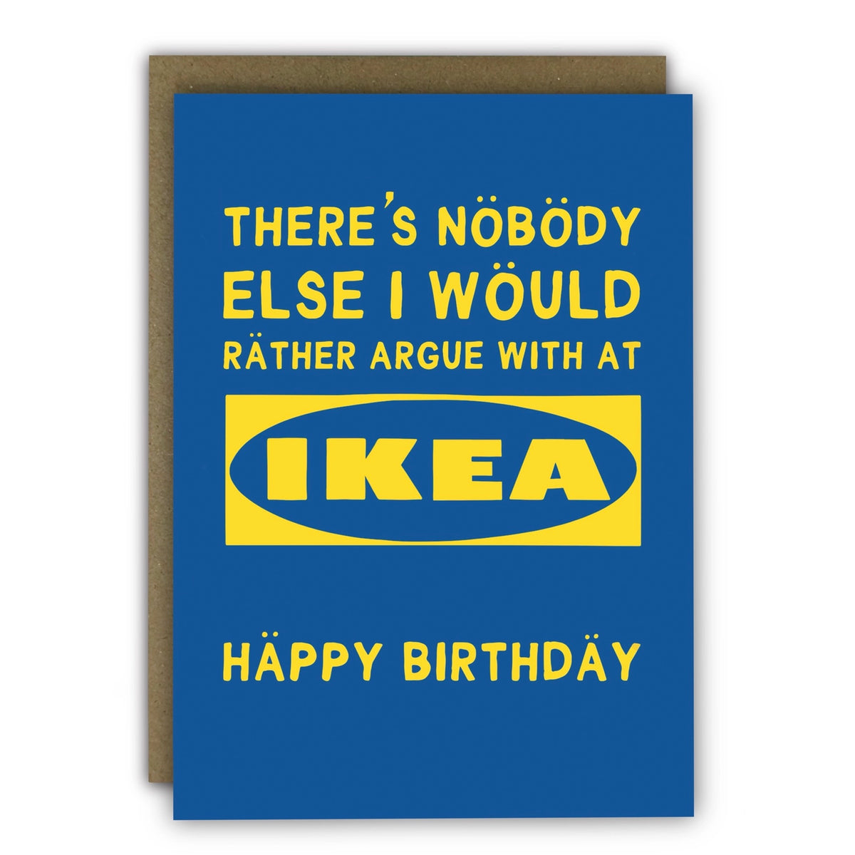 Argue At Ikea Birthday Card | Running With Scissors – Outer Layer