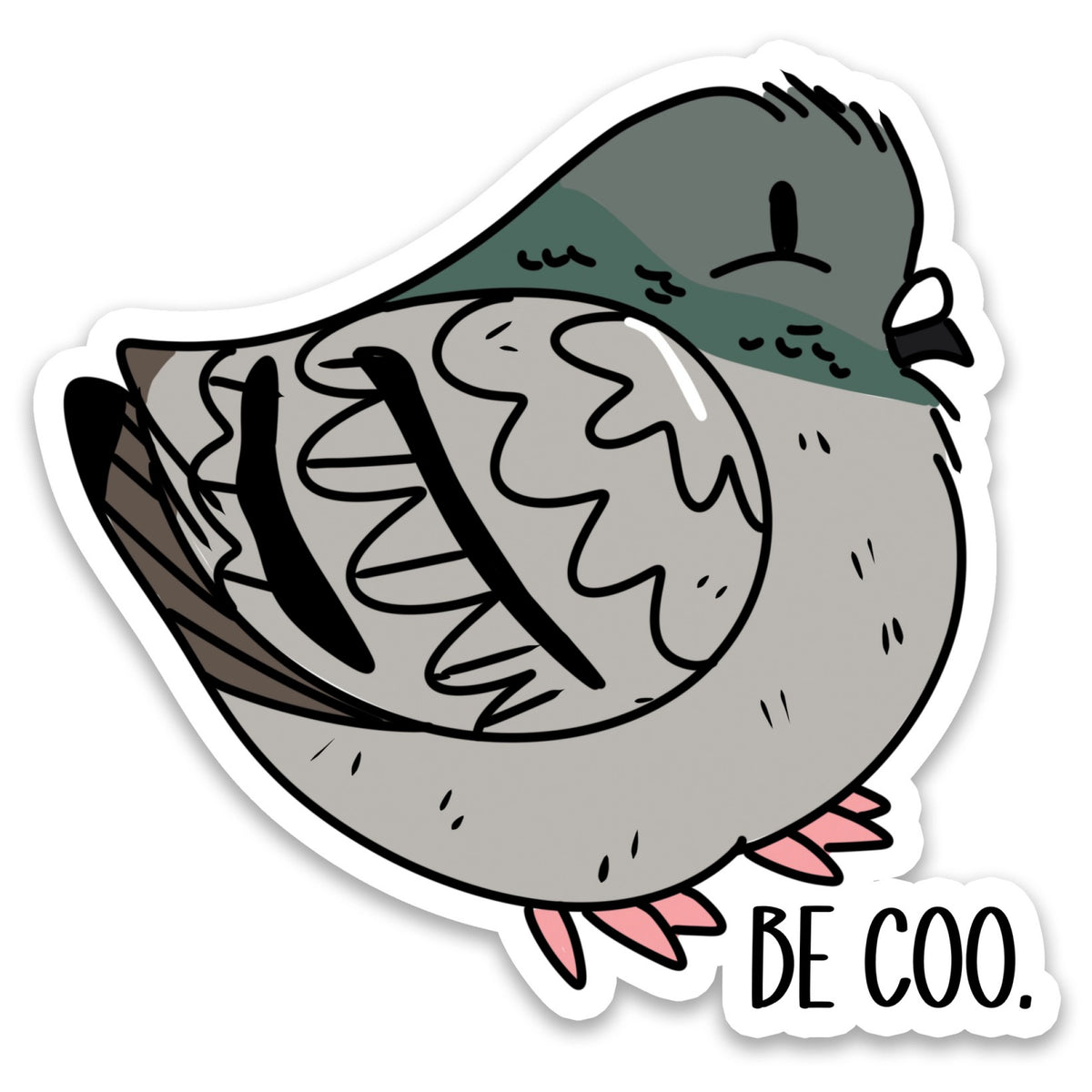 Be Coo Pigeon Sticker | Rebel and Siren – Outer Layer
