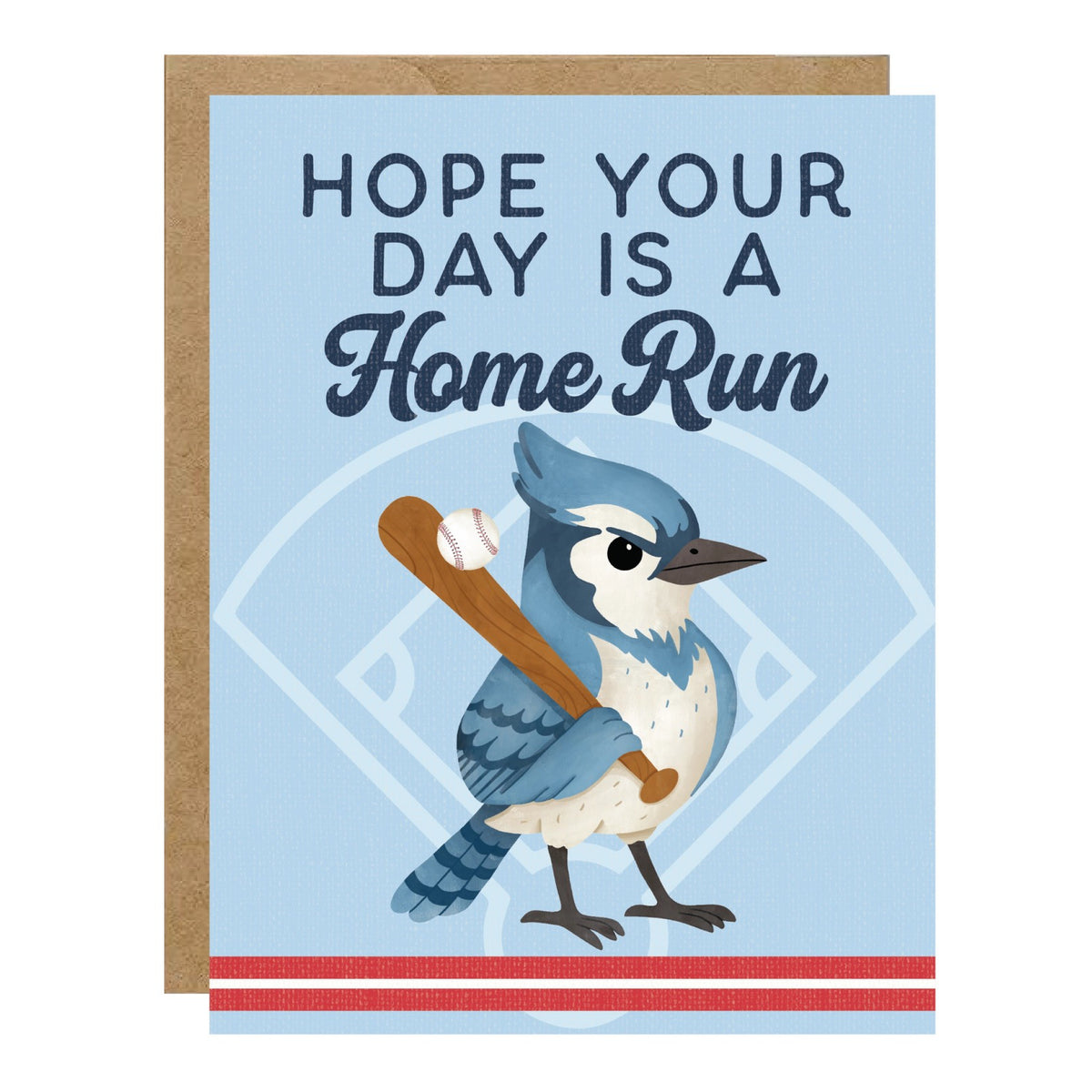 Blue Jay Home Run Birthday Card | Simple Whimsy – Outer Layer