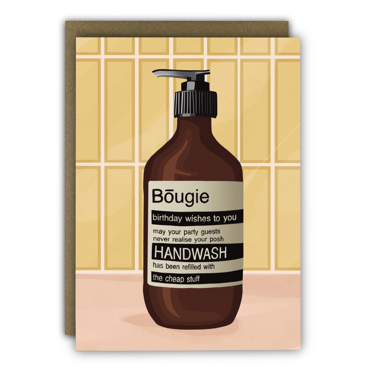 Bougie Hand Wash Birthday Card | Running With Scissors – Outer Layer