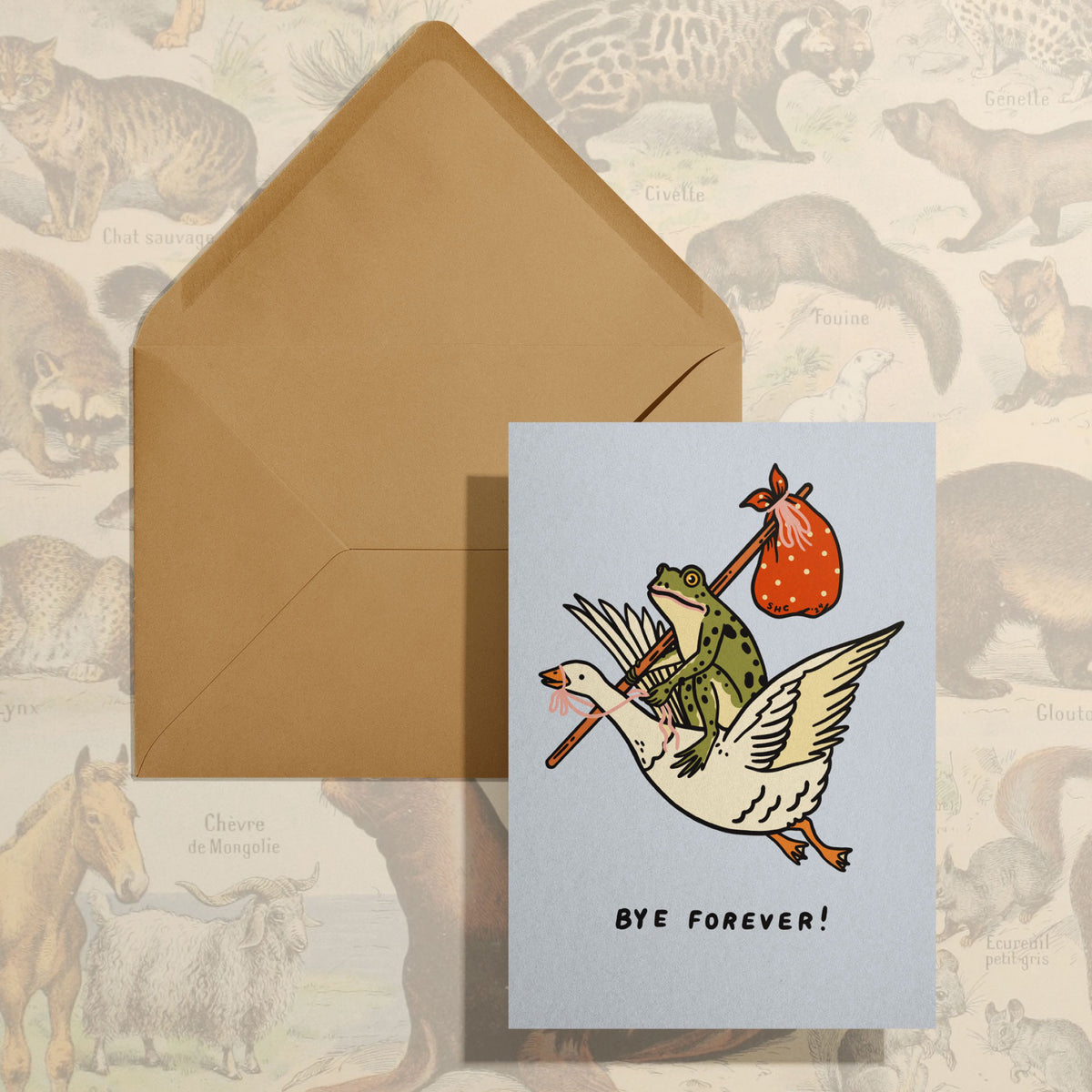 Bye Forever Frog & Goose Card | Stay Home Club – Outer Layer