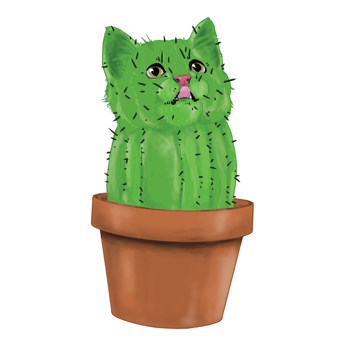 Cacti Cat Sticker | Big Moods – Outer Layer