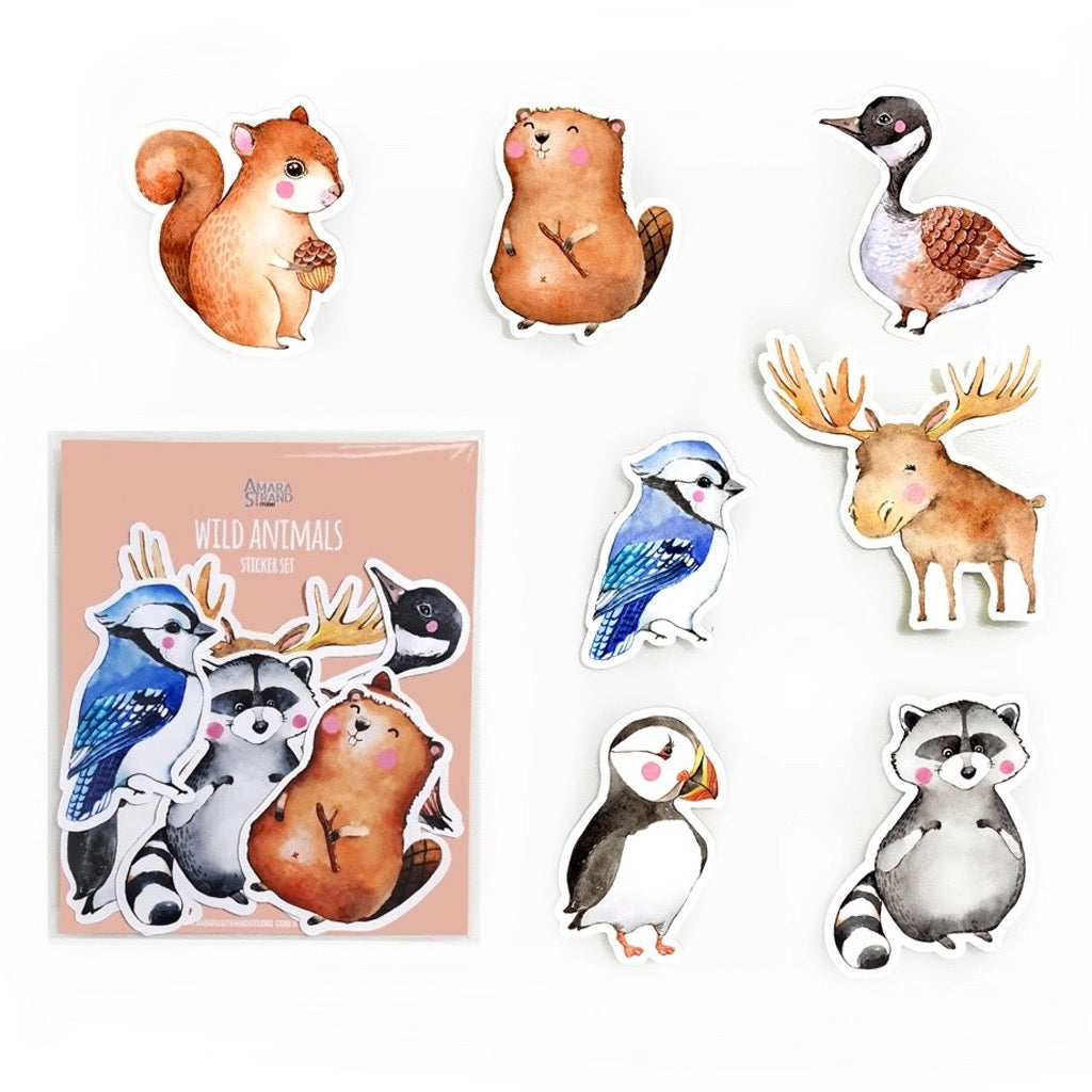Canadian Wild Animals Sticker Set | Amara Strand Studio – Outer Layer