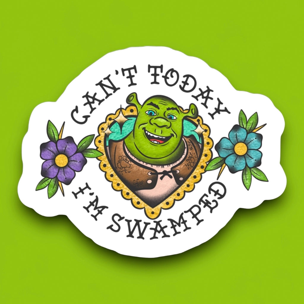 Can't Today I'm Swamped Sticker | Ace the Pitmatian Co – Outer Layer