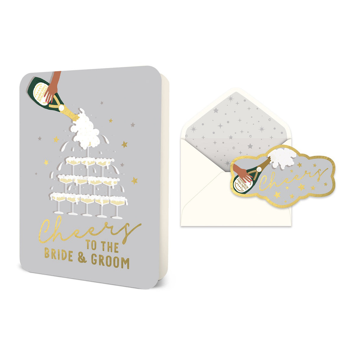 Cheers to the Bride & Groom Deluxe Card | Studio Oh – Outer Layer