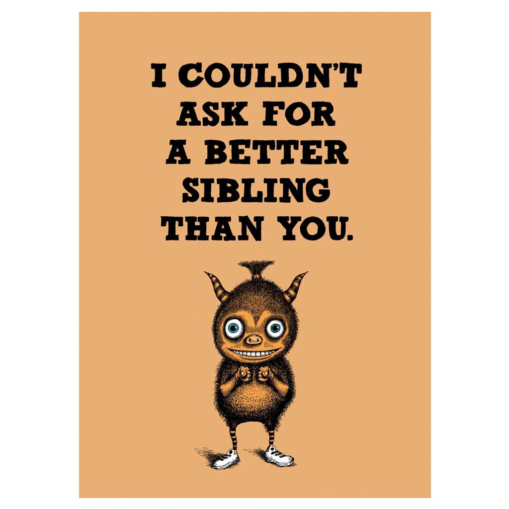 Couldn't Ask For A Better Sibling Birthday Card | Bald Guy Greetings ...
