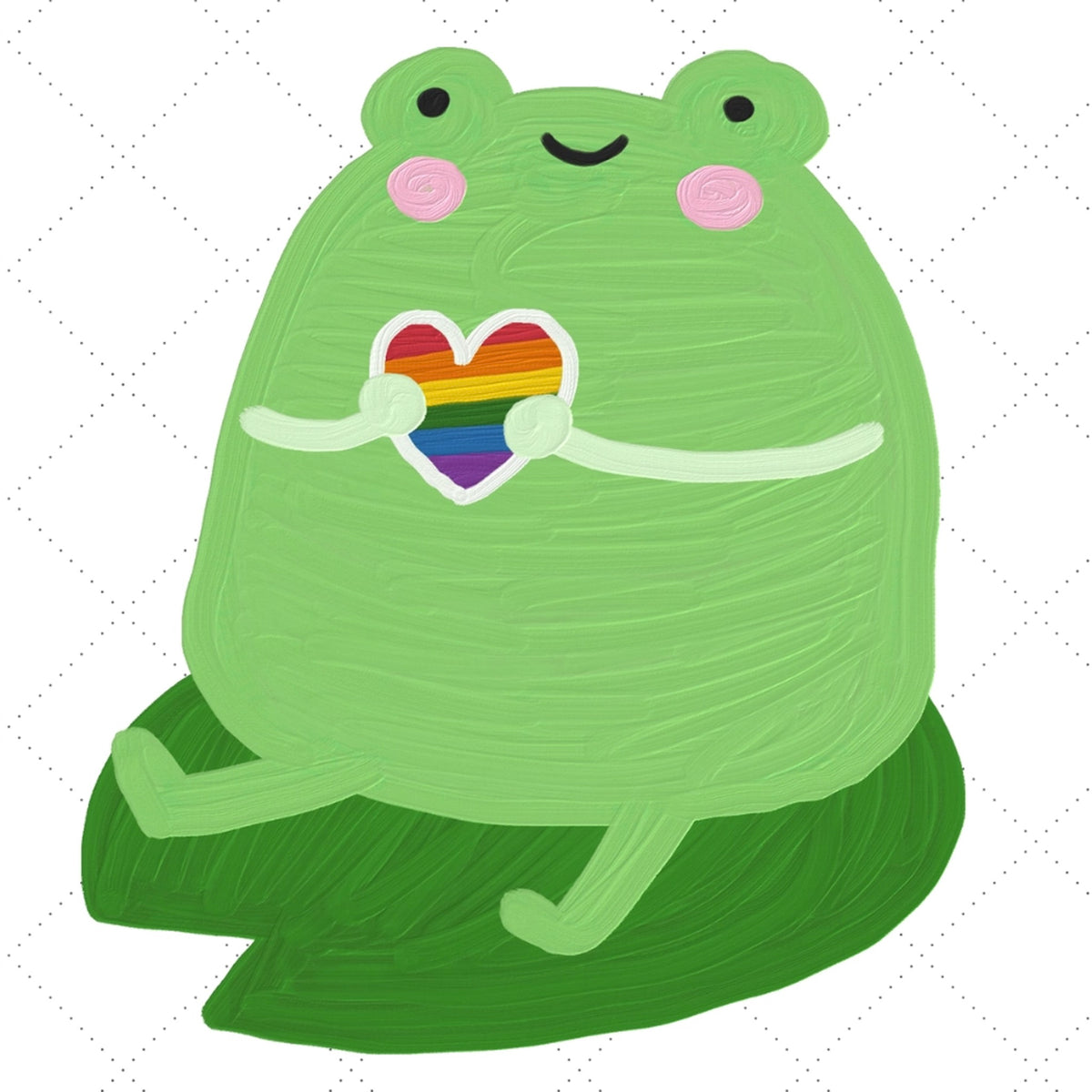 Cute Frog Pride Rainbow Sticker | Luxe Trauma – Outer Layer