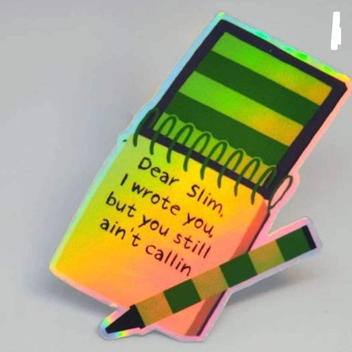 Dear Slim Holographic Sticker | Luxe Trauma – Outer Layer