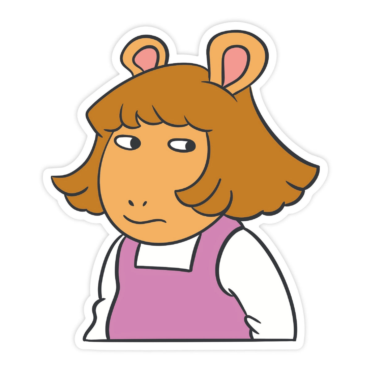 DW Side Eye Arthur Sticker | Simple Whimsy – Outer Layer