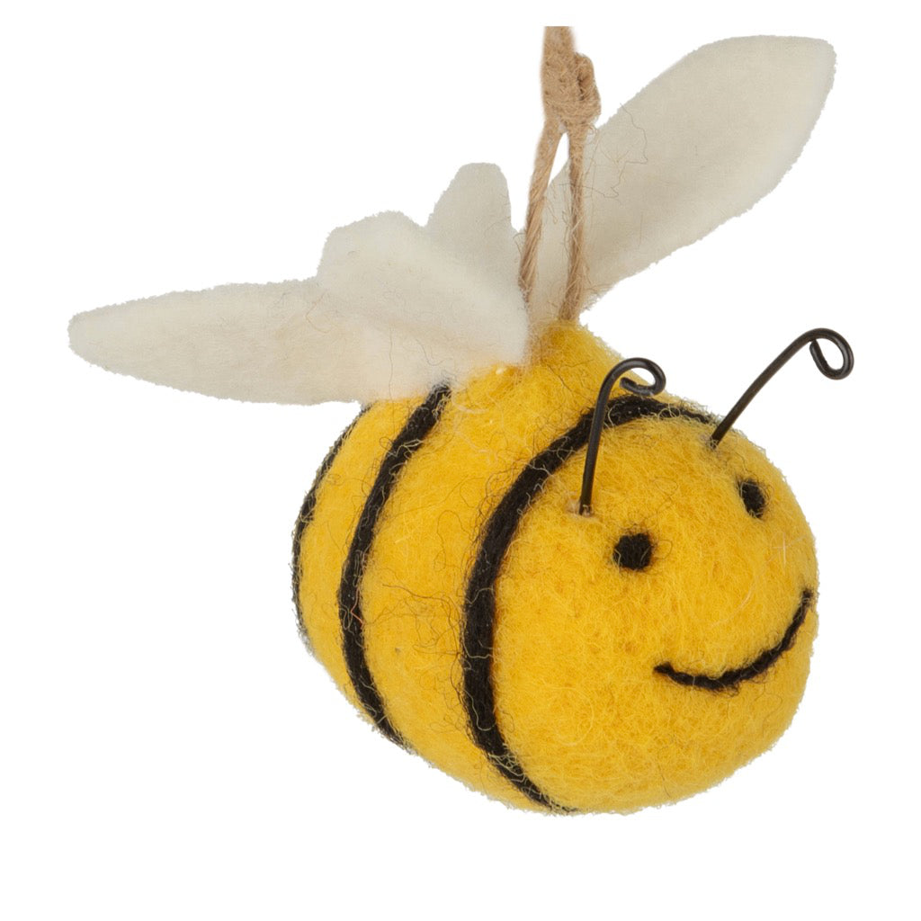Felt Bee Ornament | Silver Tree – Outer Layer