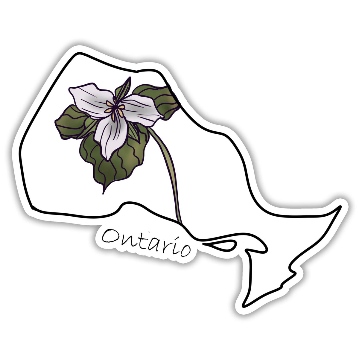 Flower Map Of Ontario Sticker | Rebel and Siren – Outer Layer