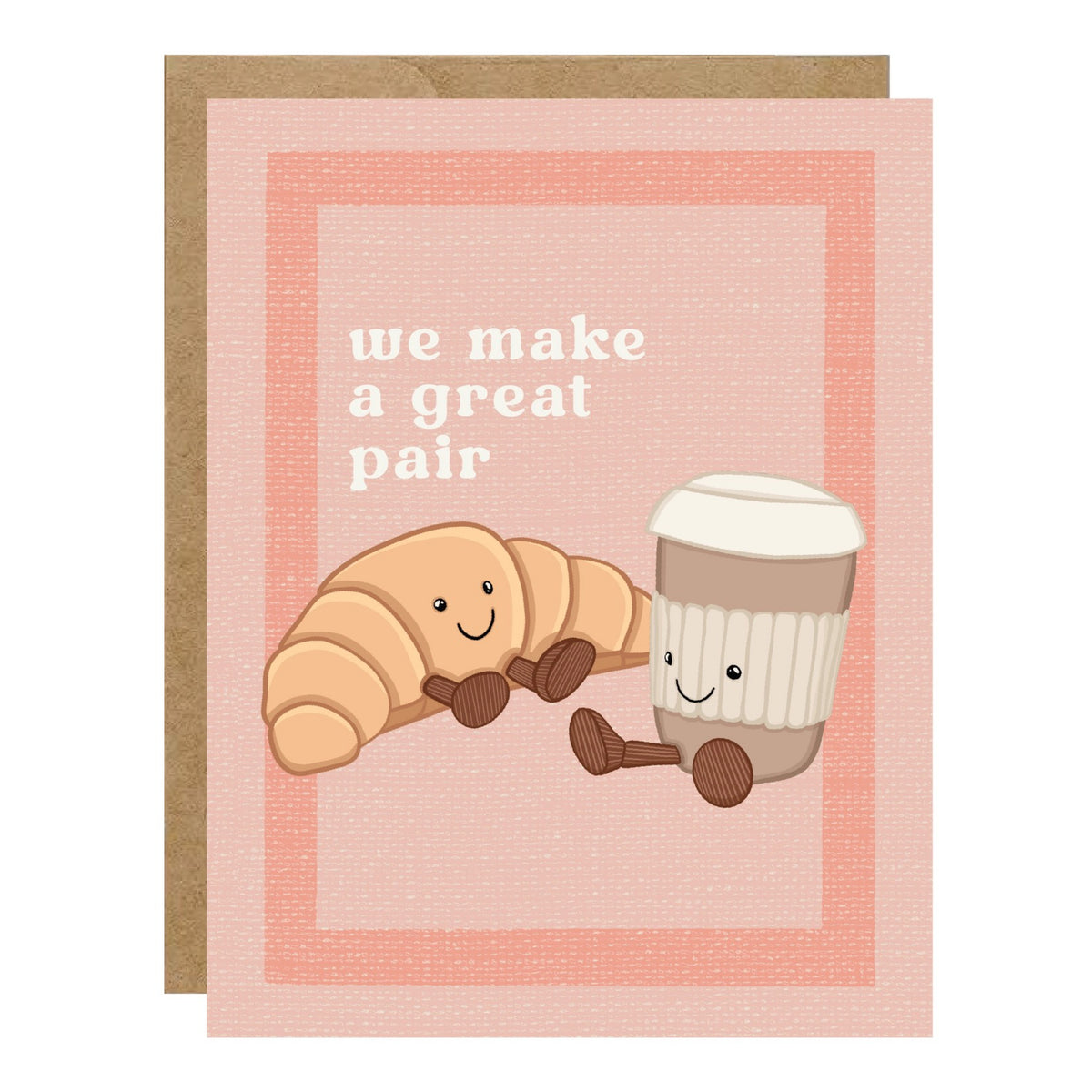 Great Pair Croissant & Latte Card | Simple Whimsy – Outer Layer