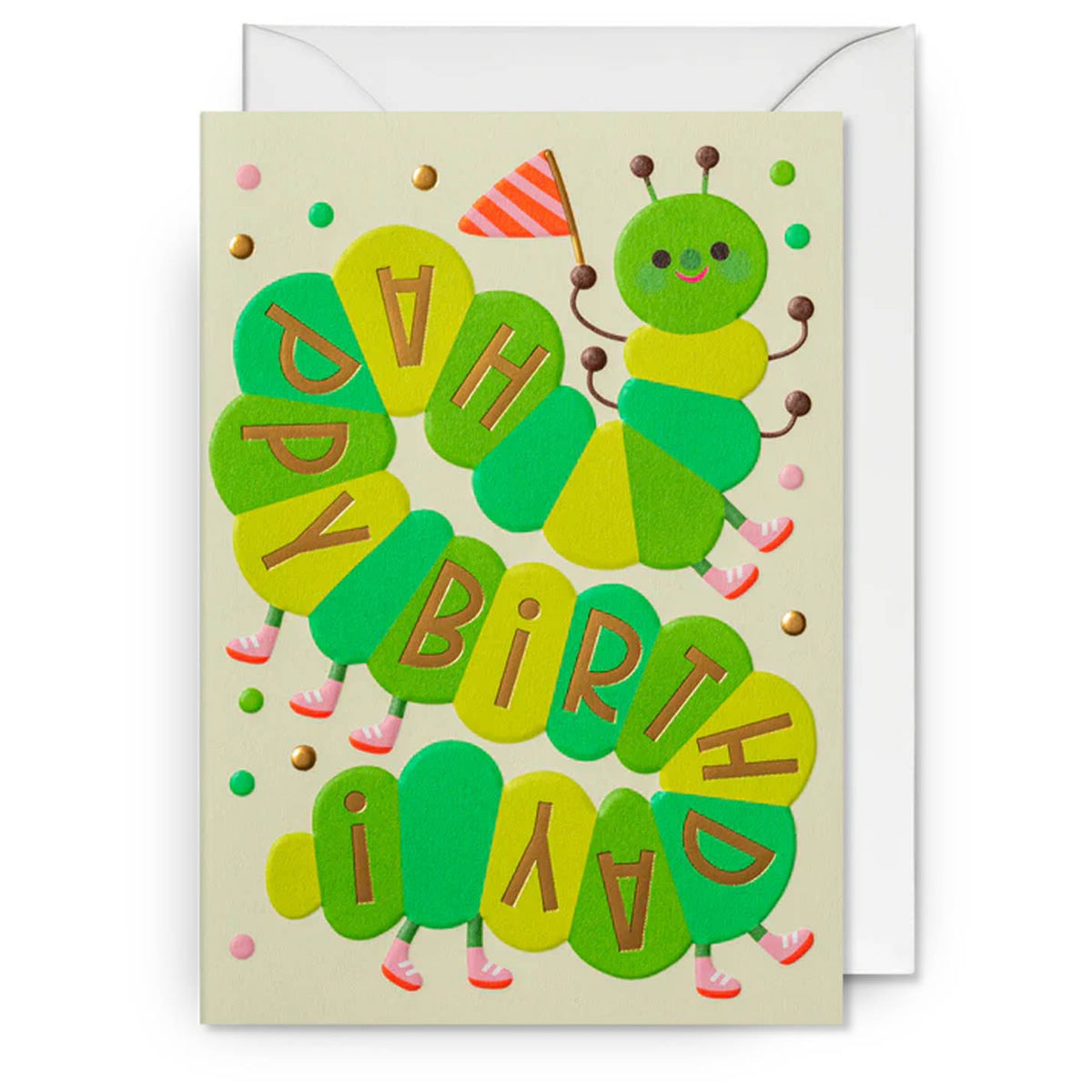 Happy Birthday Caterpillar Card | Lagom Design – Outer Layer