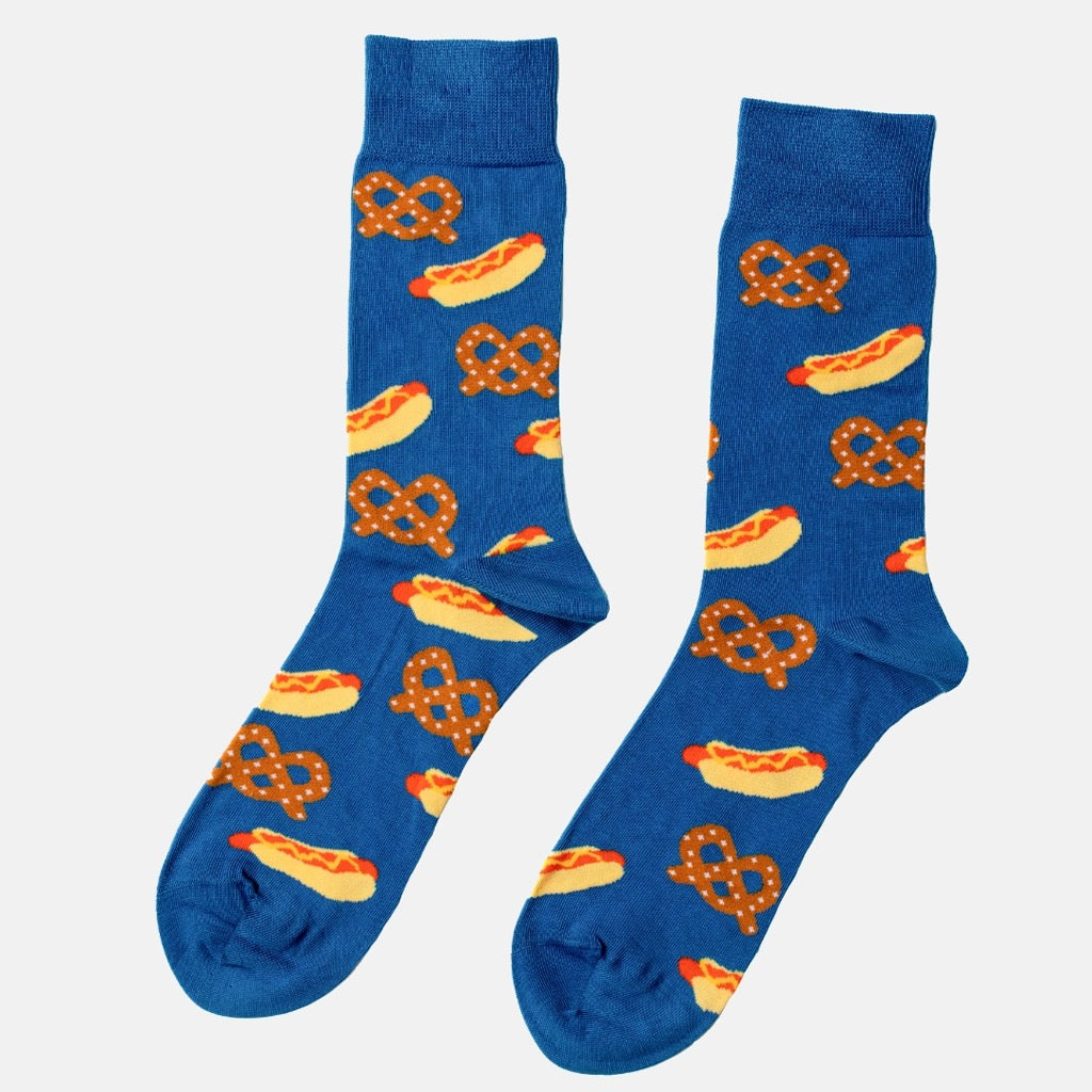 Hot Dog & Pretzel Men's Crew Socks | Yellow Owl Workshop – Outer Layer