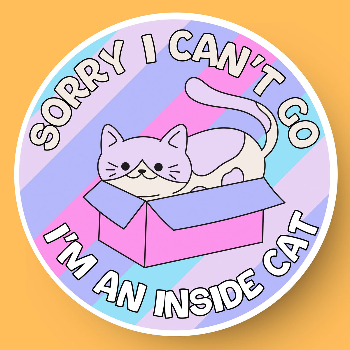 Inside Cat Sticker | Luxe Trauma – Outer Layer