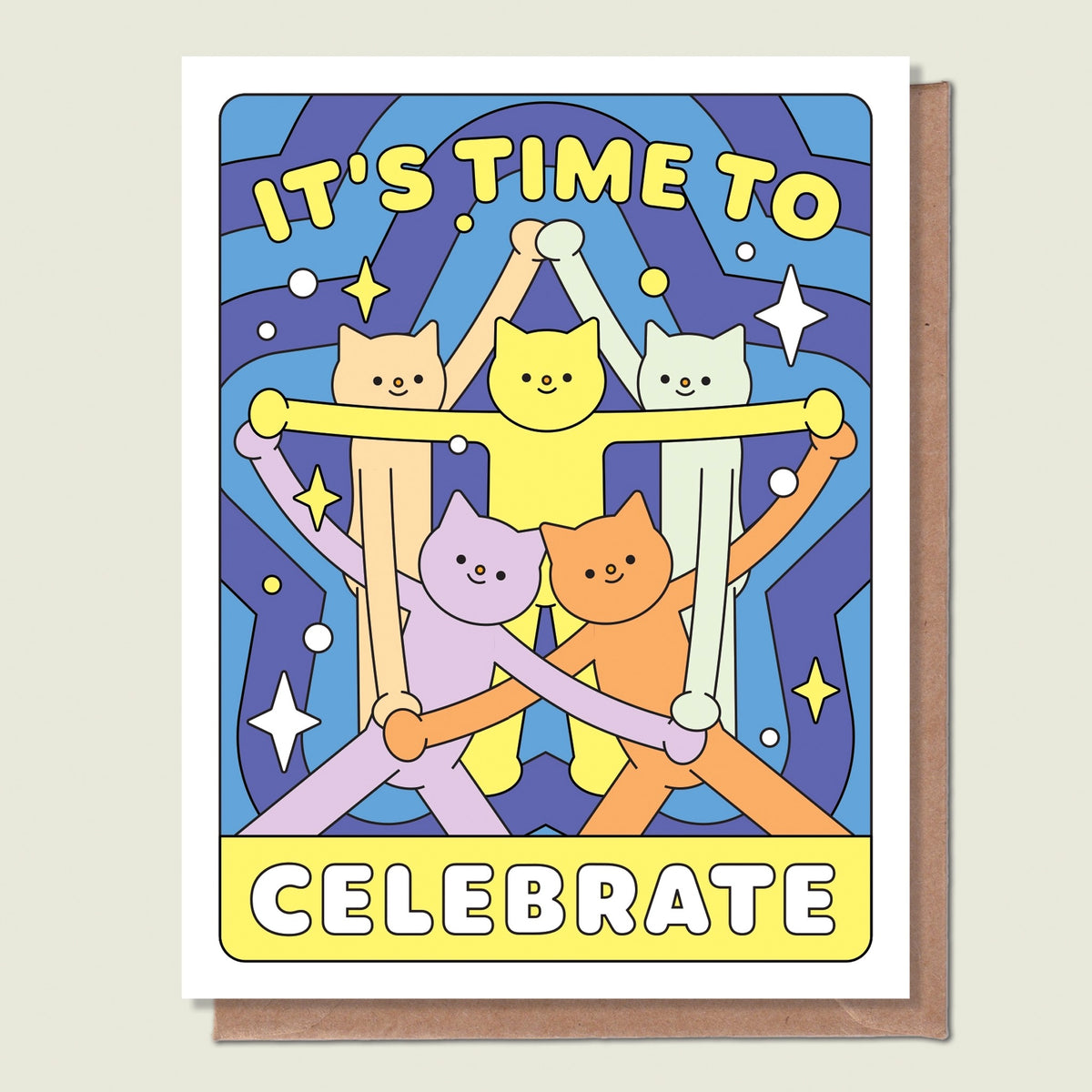 It's Time To Celebrate Greeting Card | Epée Lapin Studio – Outer Layer